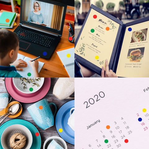 Dot stickers 3/4 inch classic colors 19mm – Royal Green Market