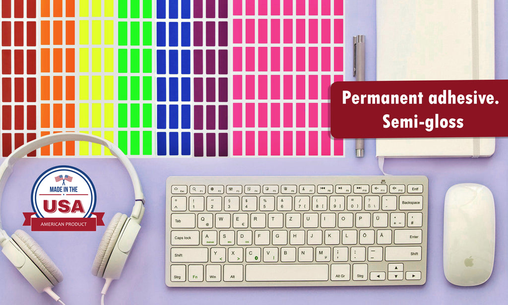 Small rectangular stickers 1 x 3/8 inch Color coding labels 25mm x 10m ...