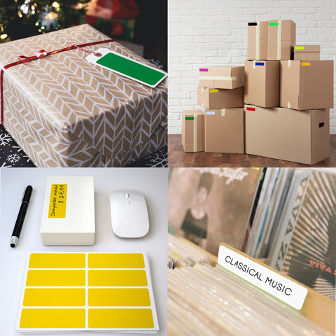 Rectangular Stickers 3x1 inch Label Rolls (75mm x 25mm) – Royal Green ...