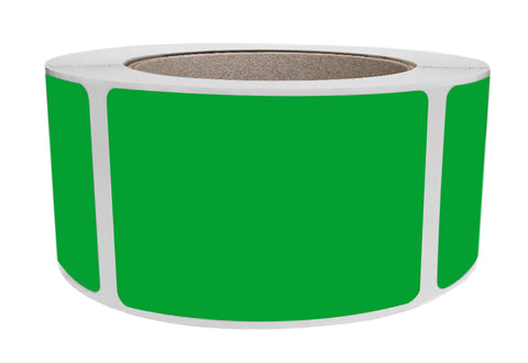 Rectangular Stickers 3x2 inch Label Rolls (76mm x 51mm) – Royal Green ...