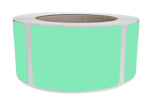 Rectangular Stickers 3x2 inch Label Rolls (76mm x 51mm) – Royal Green ...