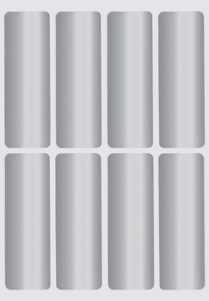 Rectangular stickers 3 x 1 inch Metallic colors 76mm x 25mm – Royal ...