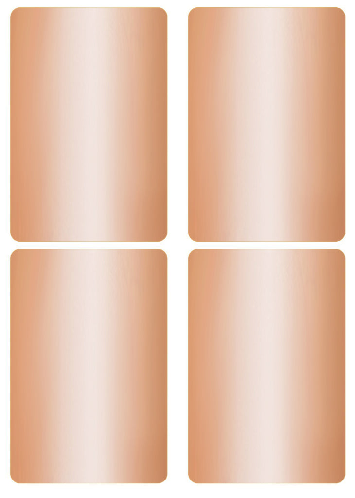 Rectangular stickers 3 x 2 inch Metallic colors 7.5 cm x 5 cm – Royal ...