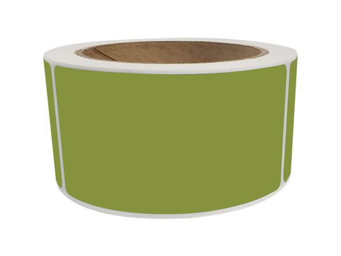 Rectangular Stickers 4x2 inch Label Rolls (100mm x 51mm) – Royal Green ...