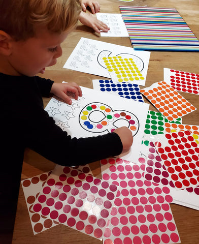 Fun Dot Sticker Activity Sheets for Kids, My First Numbers (1-10), Cre ...